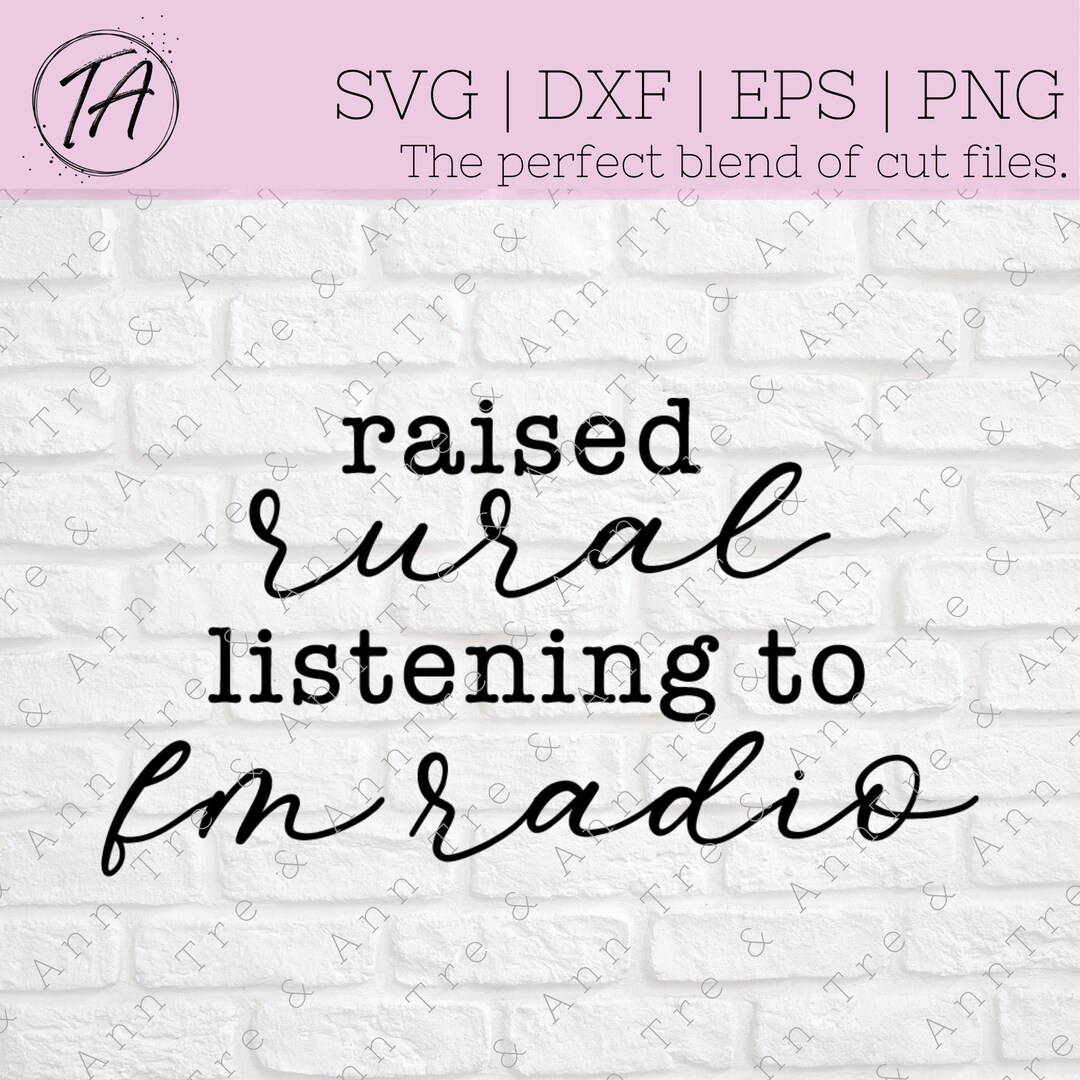 Farm SVG - Rural SVG - Raised Rural SVG - Fm Radio Svg - Acreage Svg ...