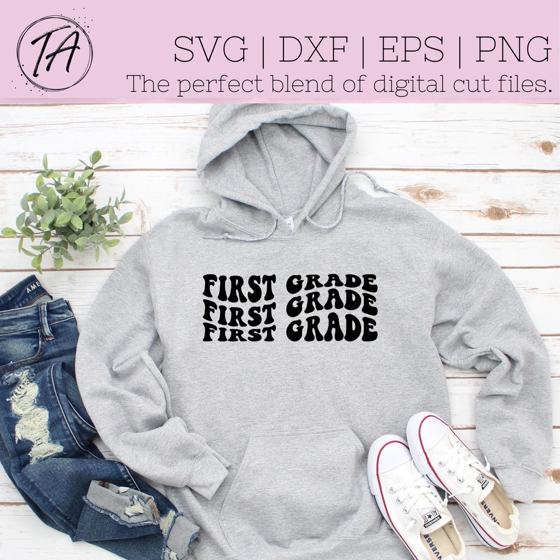 First Grade svg First Grade Retro svg Grade One svg Back | Etsy