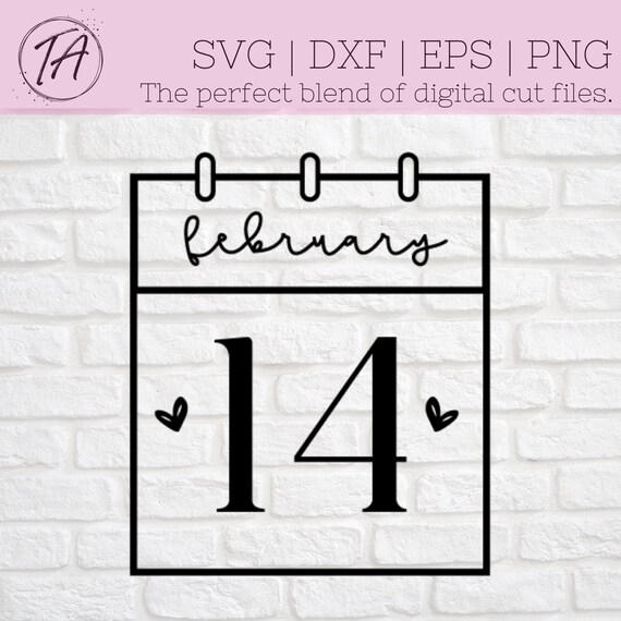 February 14th Svg Valentines Day Svg Valentine's Day | Etsy