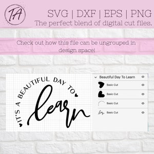 It's A Beautiful Day to Learn Svg - Teacher Svg - Teacher Gift Svg ...