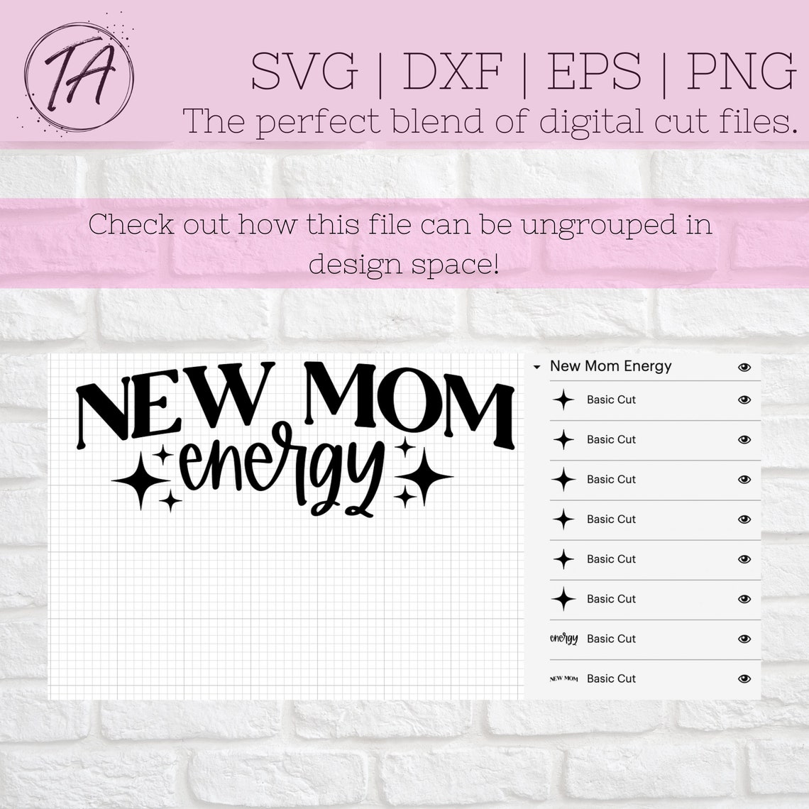 New Mom Energy Svg - New Mom Svg - Mom Svg - Mom Life Svg - Mother's ...