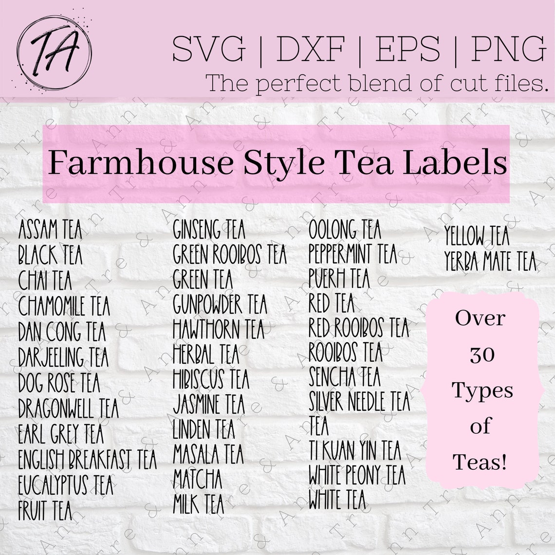 Tea Svg - Tea Labels Svg - Farmhouse Kitchen Svg - Tea Lovers Svg ...