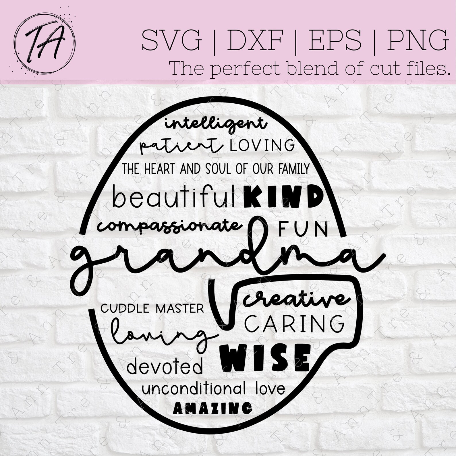 Grandma Svg - Grandmother Svg - Granny Svg - Grandma Collage Svg ...