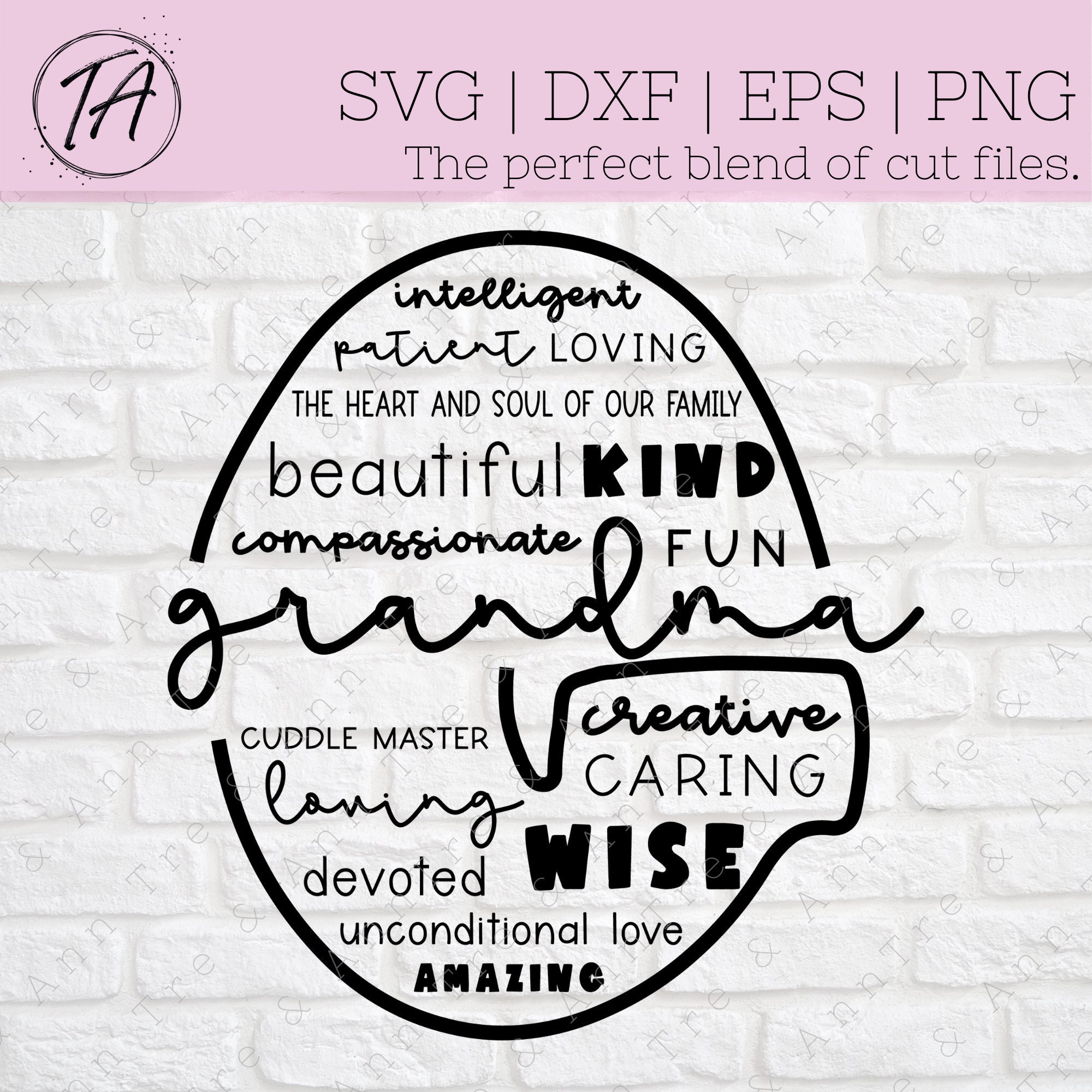 Grandma Svg - Grandmother Svg - Granny Svg - Grandma Collage Svg ...