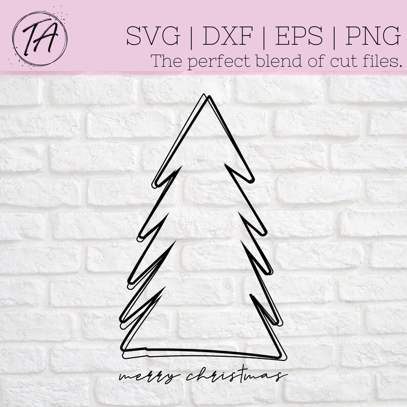 Merry Christmas Svg Christmas Tree Svg Merry Xmas Svg - Etsy