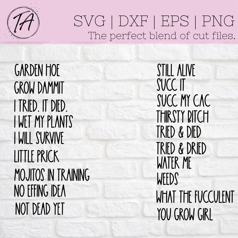 Plant Labels svg Funny Plant Labels svg Gardening Labels - Etsy België