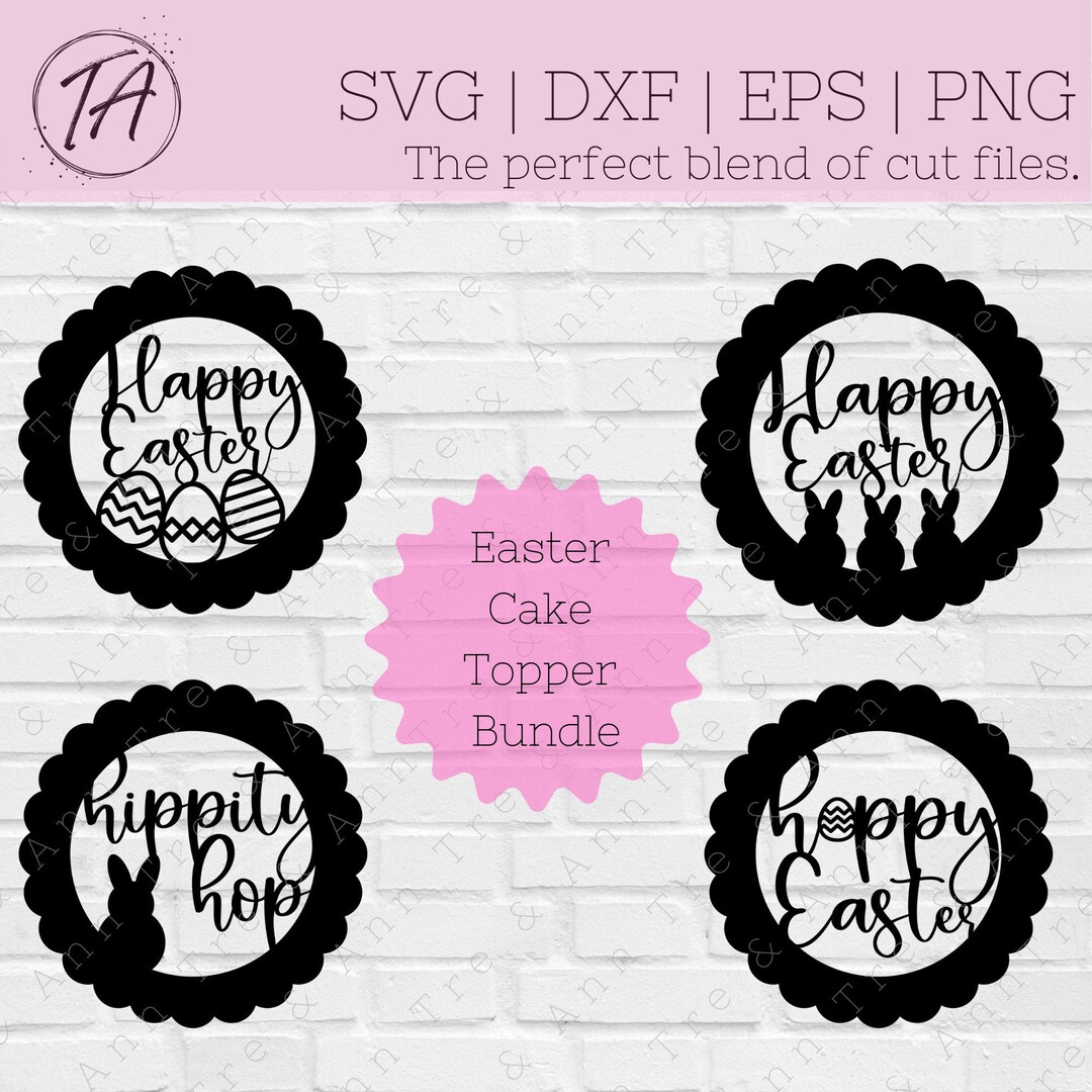Easter Cake Topper Svg - Easter Cake Svg - Cake Topper Svg - Cake Svg ...
