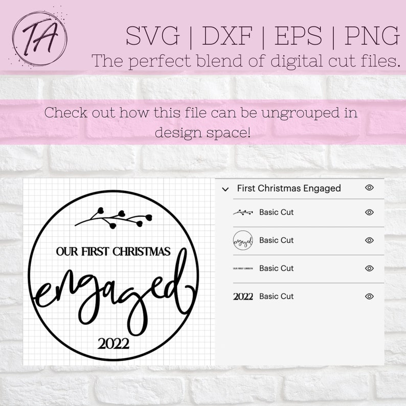 First Christmas Engaged Ornament Svg Engaged Ornaments Svg - Etsy