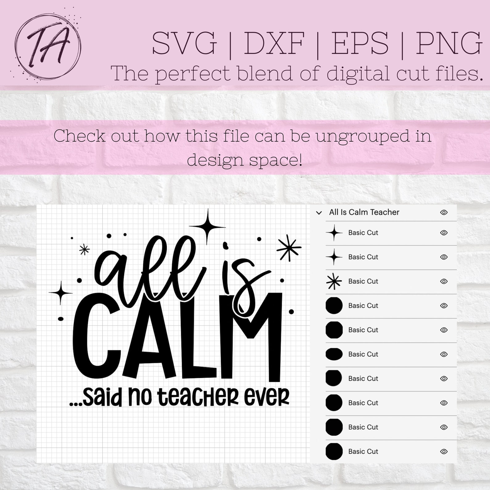 All is Calm Said No Teacher Ever Svg - Teacher Christmas Svg - Educator ...