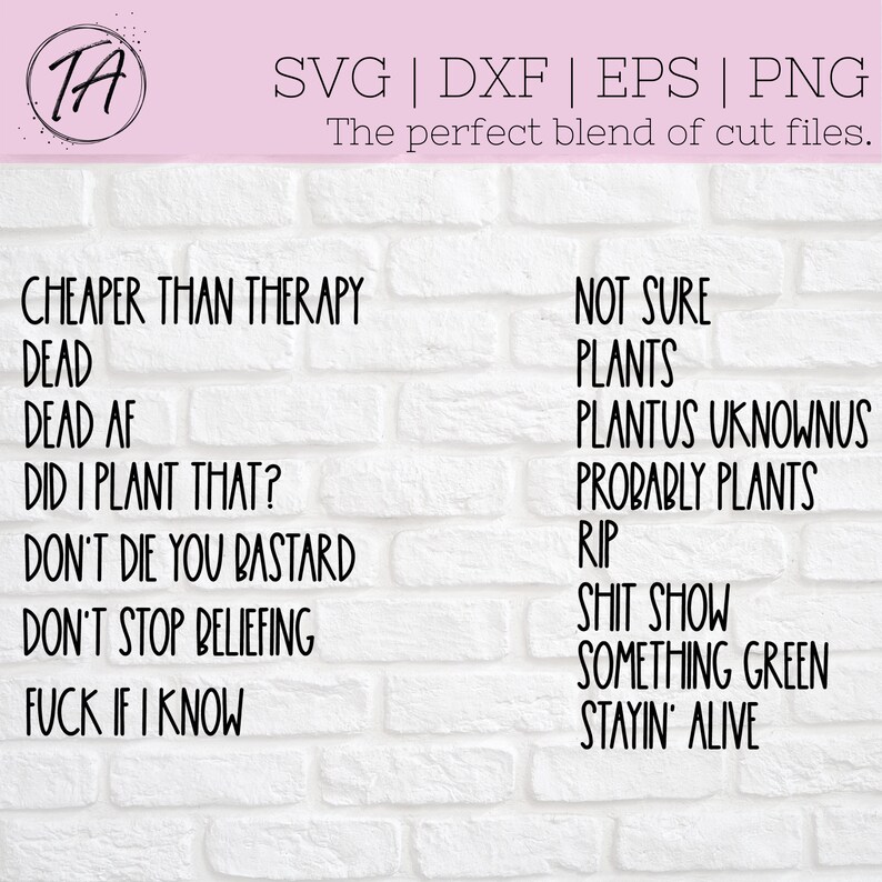 Plant Labels svg Funny Plant Labels svg Gardening Labels - Etsy België