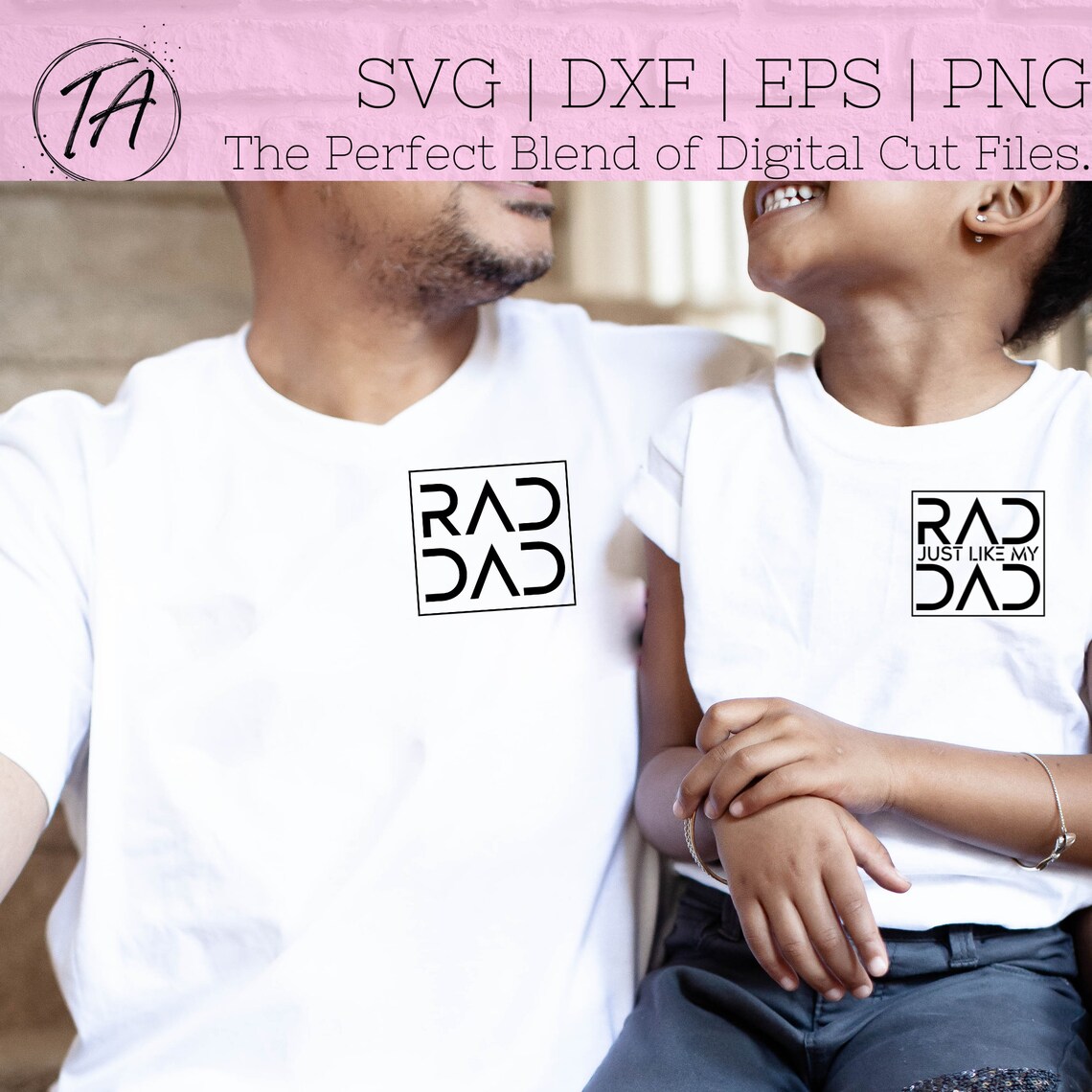 Rad Dad Svg - Rad Like My Dad Svg - Cool Dad Svg - Daddy and Me Shirt ...