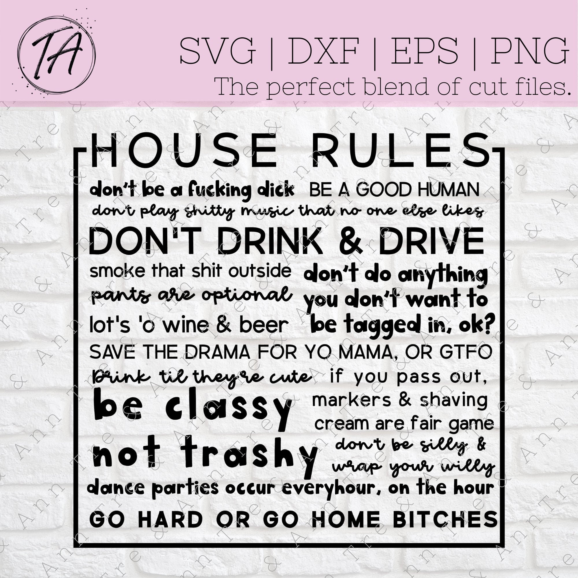 House Rules Svg Party Rules Svg House Party Rules Svg - Etsy UK