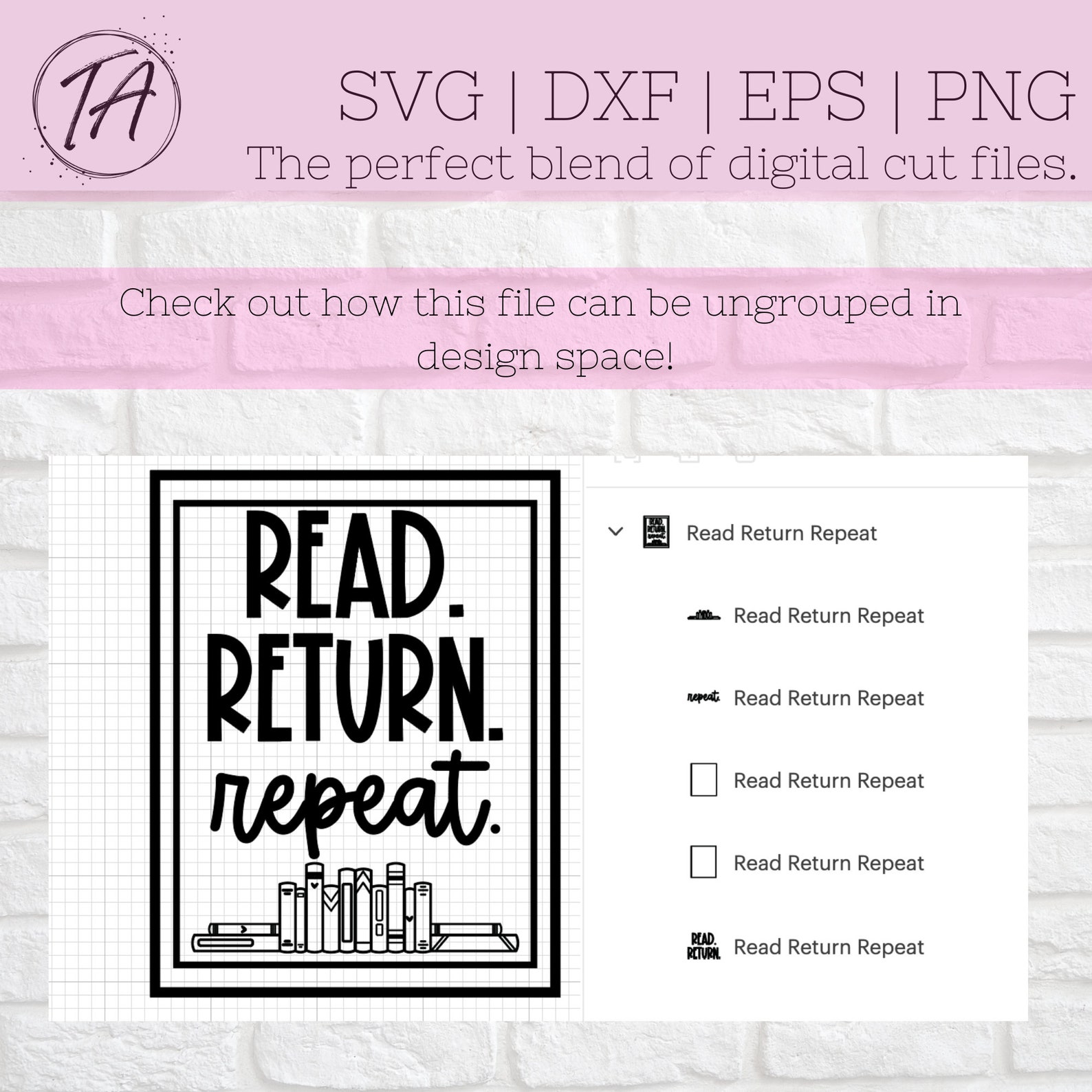 Read Return Repeat Svg - Library Svg - Classroom Library Svg - Book ...