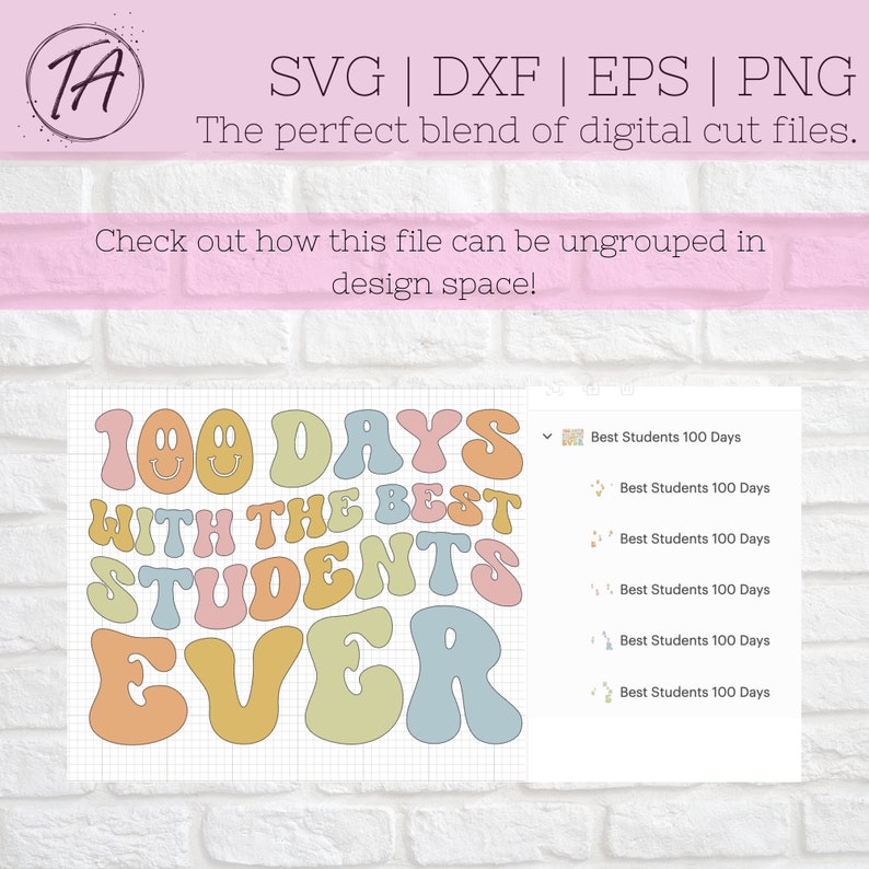 100 Days With the Best Students Ever Svg 100 Days of School - Etsy