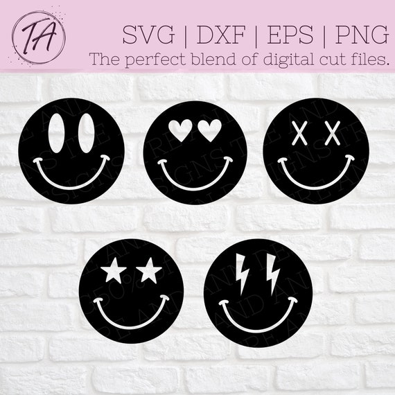 Smiley Svg Retro Smiley Svg Smiley Face Svg Retro Smiley - Etsy UK