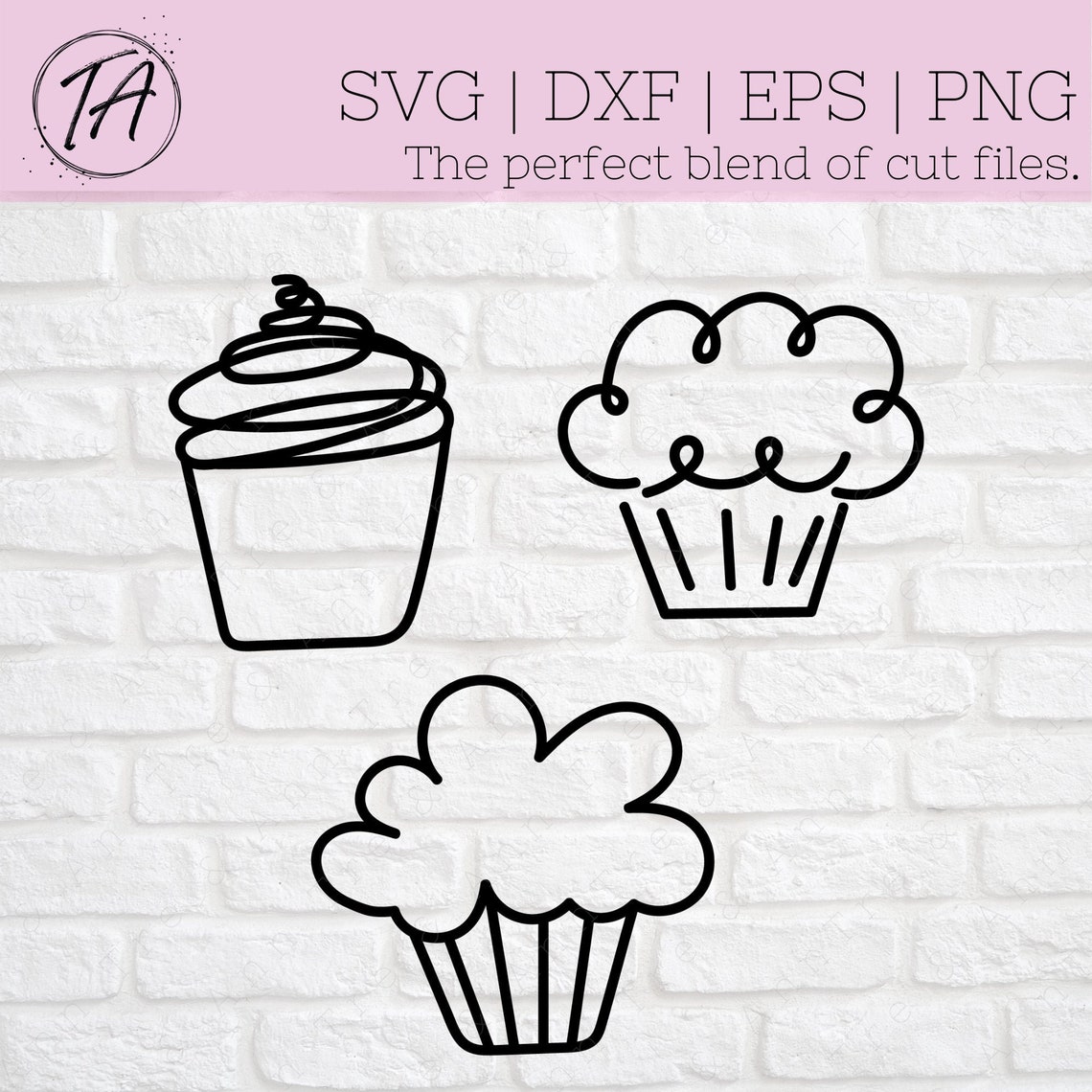 Cupcakes Svg Cupcake Svg Muffin Svg Muffins Svg Baking | Etsy