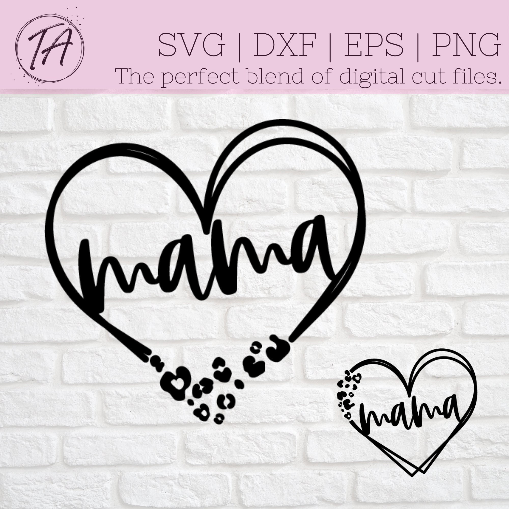 Mama svg Mama Hart svg Mama Leopard svg Moederdag svg - Etsy Nederland