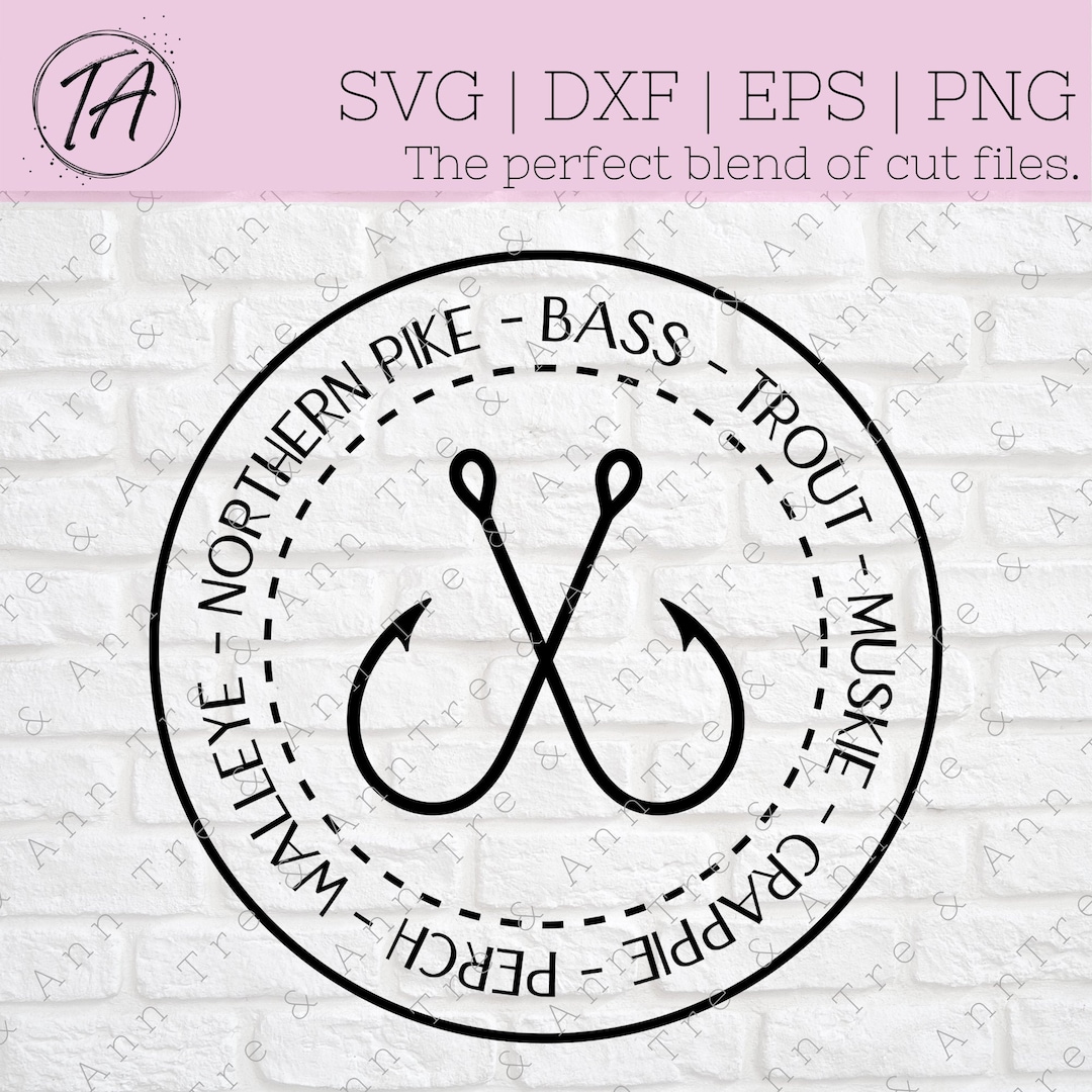 Fishing SVG - Fish SVG - Walleye SVG - Bass Svg - Perch Svg - Pike Svg ...