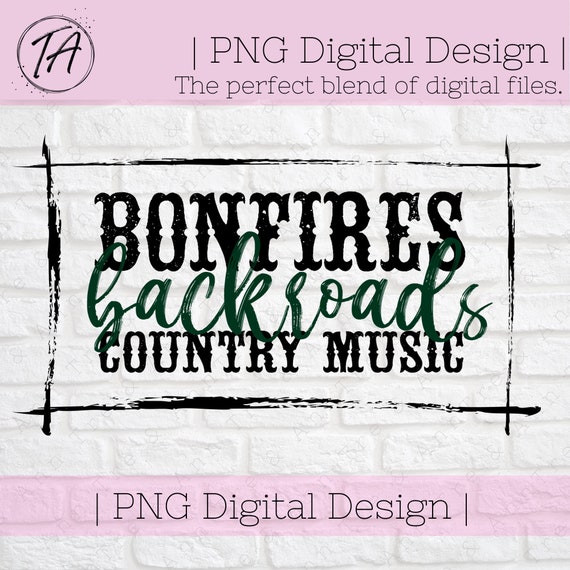 Country Sublimation Design Png Country Music Sublimation | Etsy