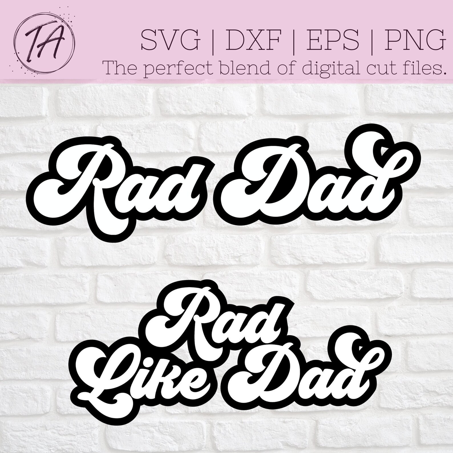 Rad Dad Svg Rad Like Dad Svg Daddy and Me Svg Daddy and - Etsy