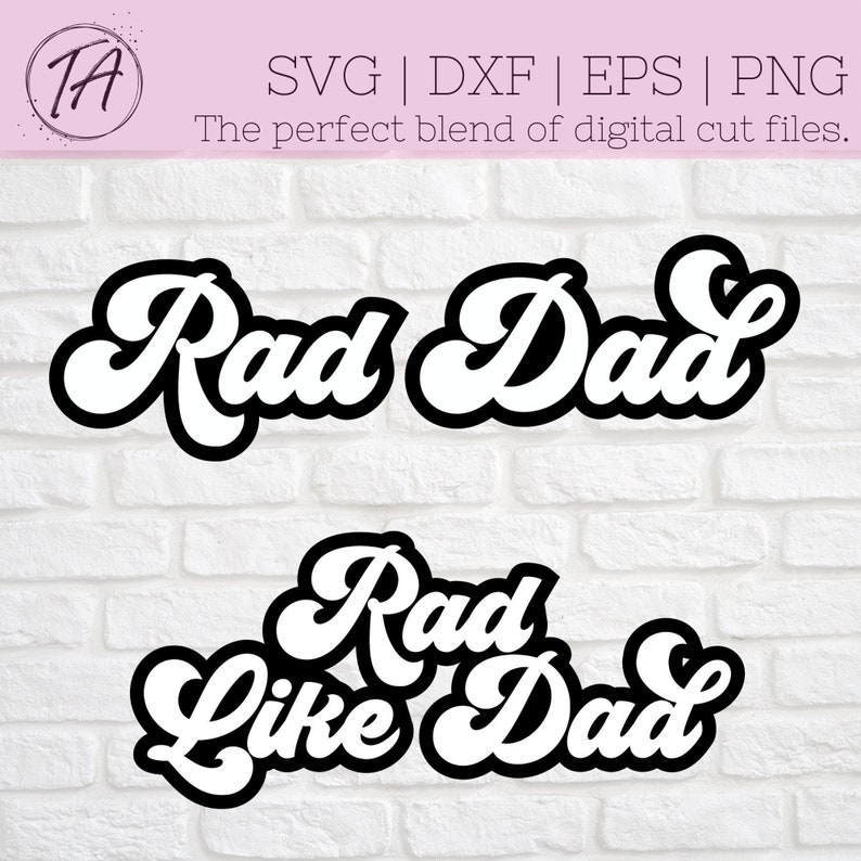 Rad Dad Svg Rad Like Dad Svg Daddy and Me Svg Daddy and - Etsy