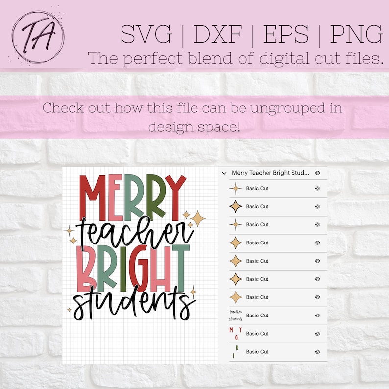 Merry Teacher Bright Students Svg Christmas Teacher Svg - Etsy