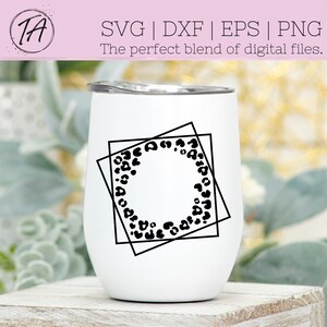 Leopard Print Frame Svg - Leopard Frame Svg - Square Frame Svg - Double ...