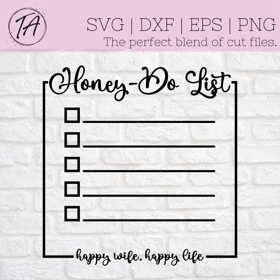 To Do List Svg - Honey Do List Svg - Kitchen Sign Svg - Chore List Svg ...