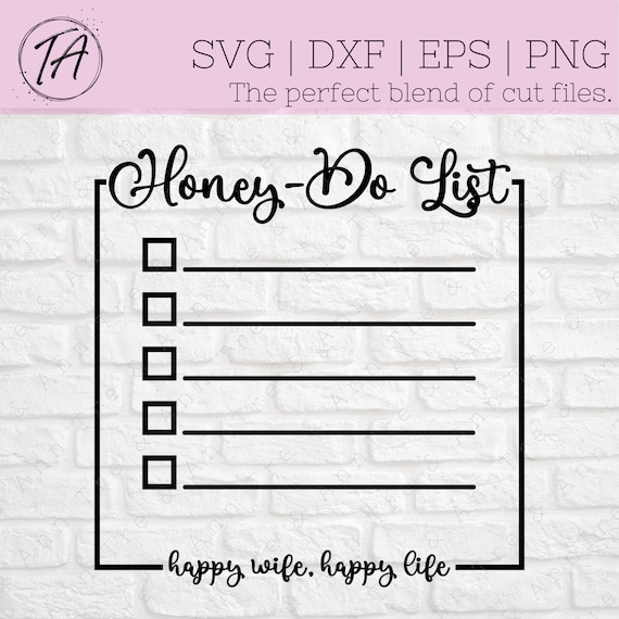 To Do List Svg Honey Do List Svg Kitchen Sign Svg Chore - Etsy Canada