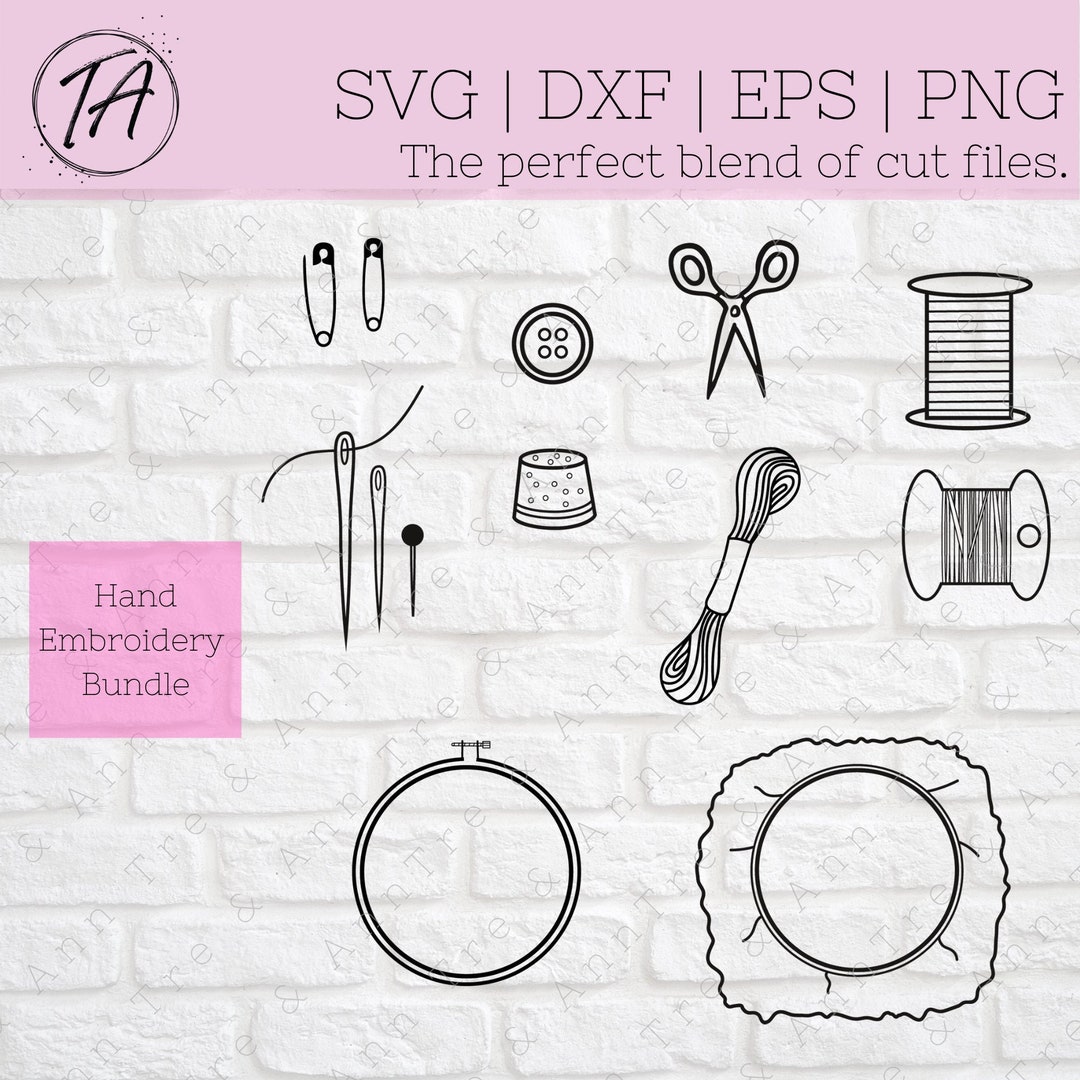 Embroidery Svg - Sewing Svg - Hand Embroidery Svg - Cross Stitch Svg ...