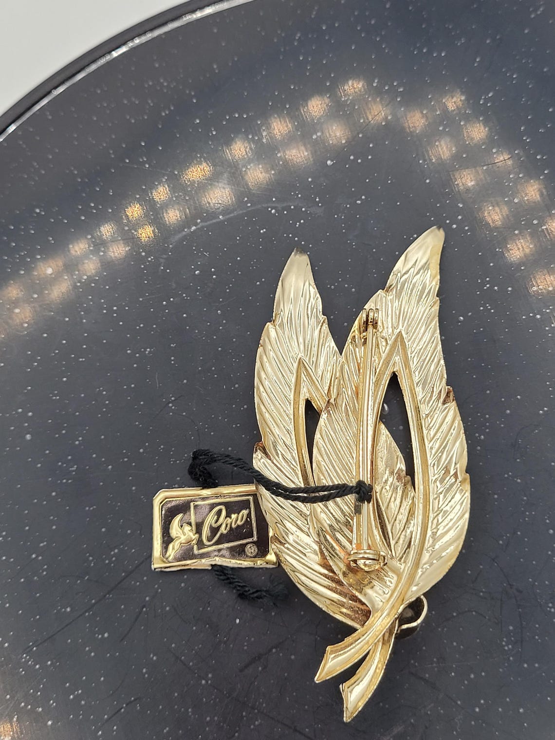 Coro Brooch Gold Leaf Pin Autumn Harvest Vintage Designer Jewelry. Hang ...