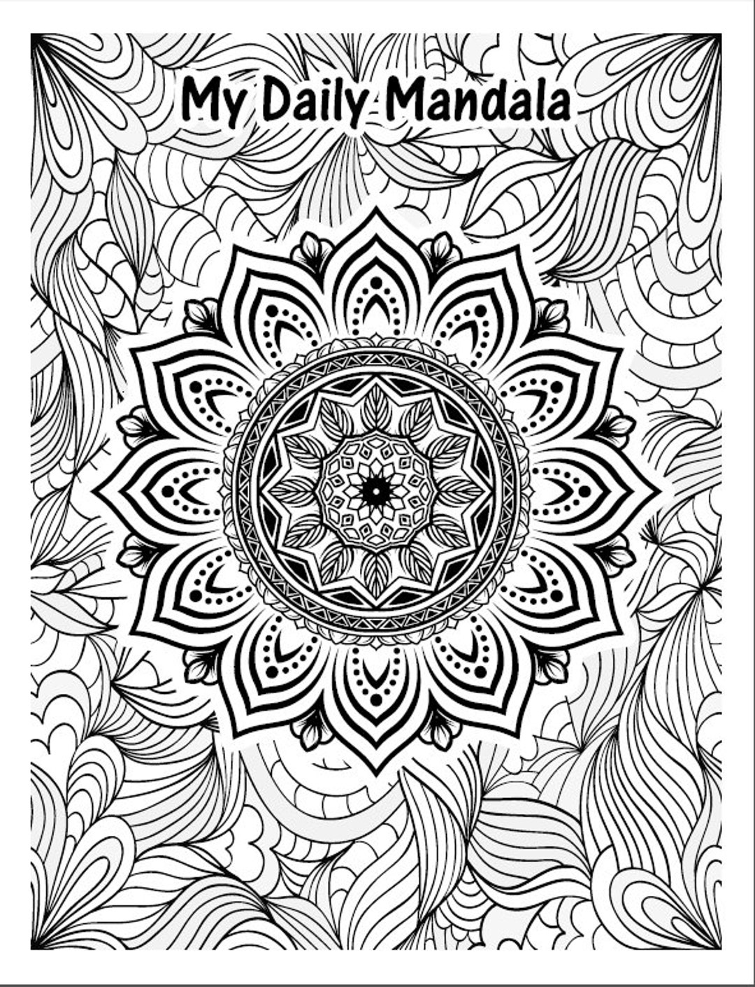 Mandala Daily Coloring - Etsy