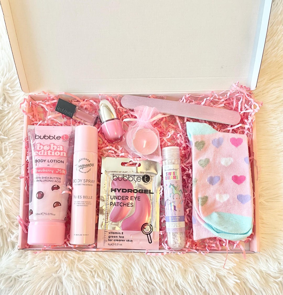 Teenage Girl Pink Pamper Box: Birthday Gift Hamper - Etsy UK