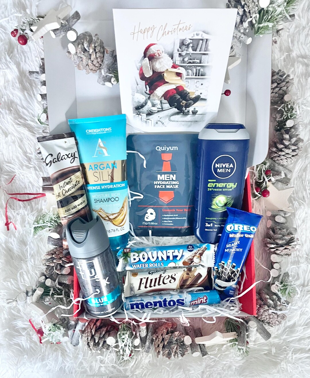 Male Christmas or Birthday Pamper Hamper With Chocolate Treats ...