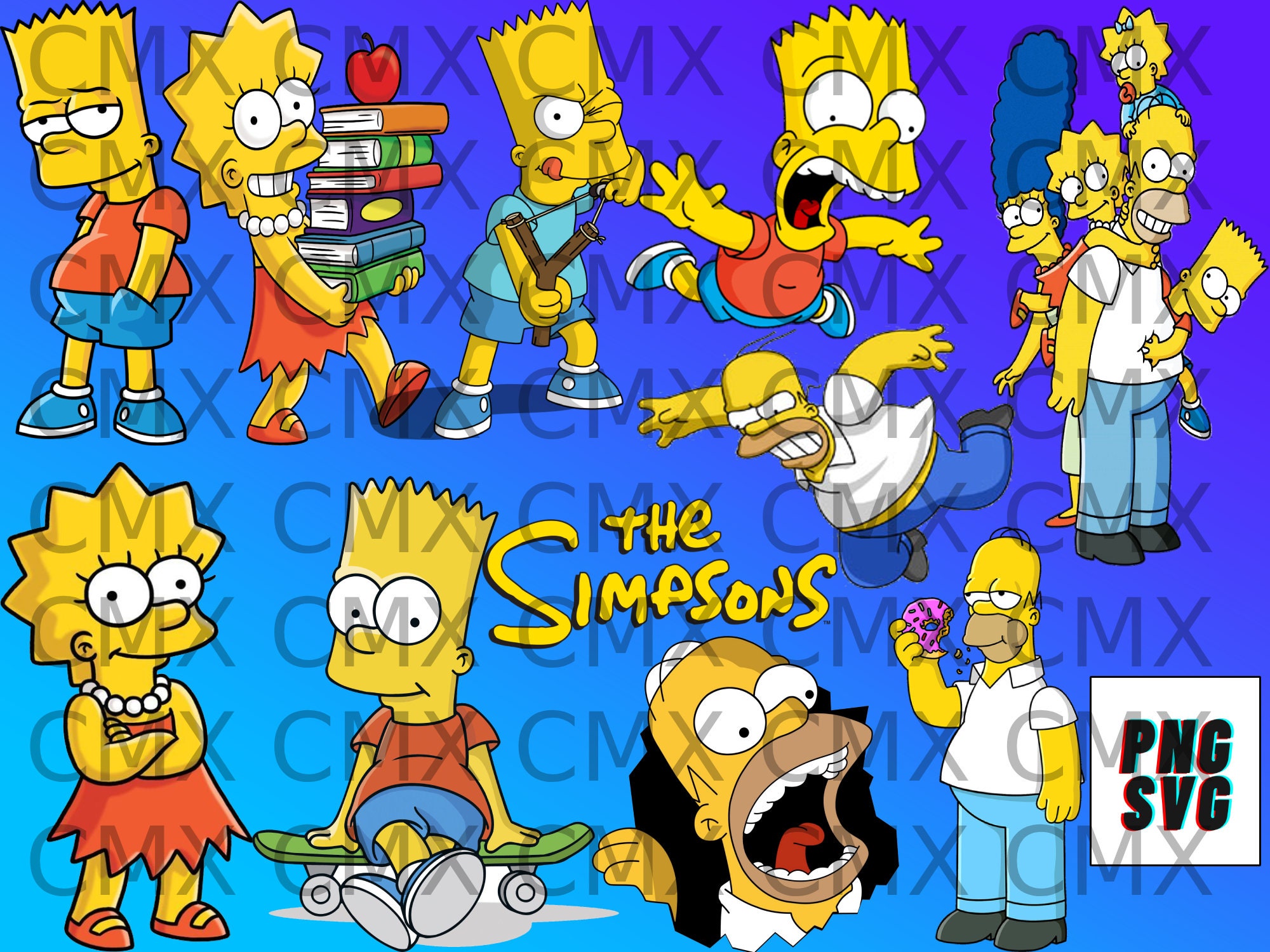 The simpsons PNG/SVG | Etsy