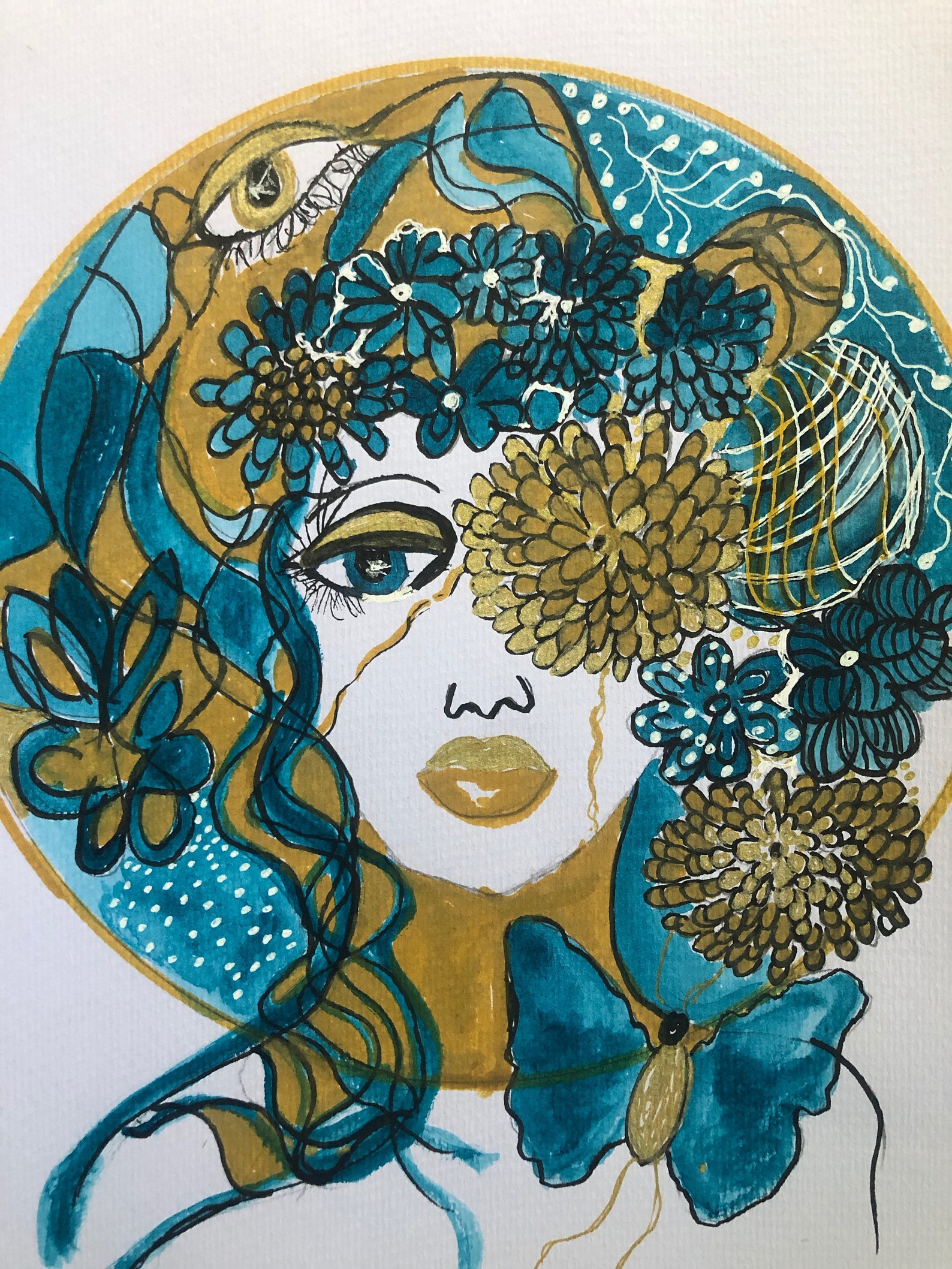 Vibrant, Ink, Original, Greeting Cards Ideal for Mothers, Grandmothers ...