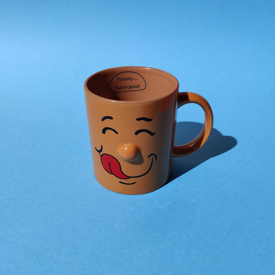 Vintage 3d Face Mug From Atico Vintage Tan Mug With Face - Etsy