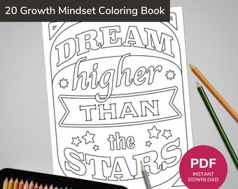 Growth Mindset Coloring Pages - Etsy