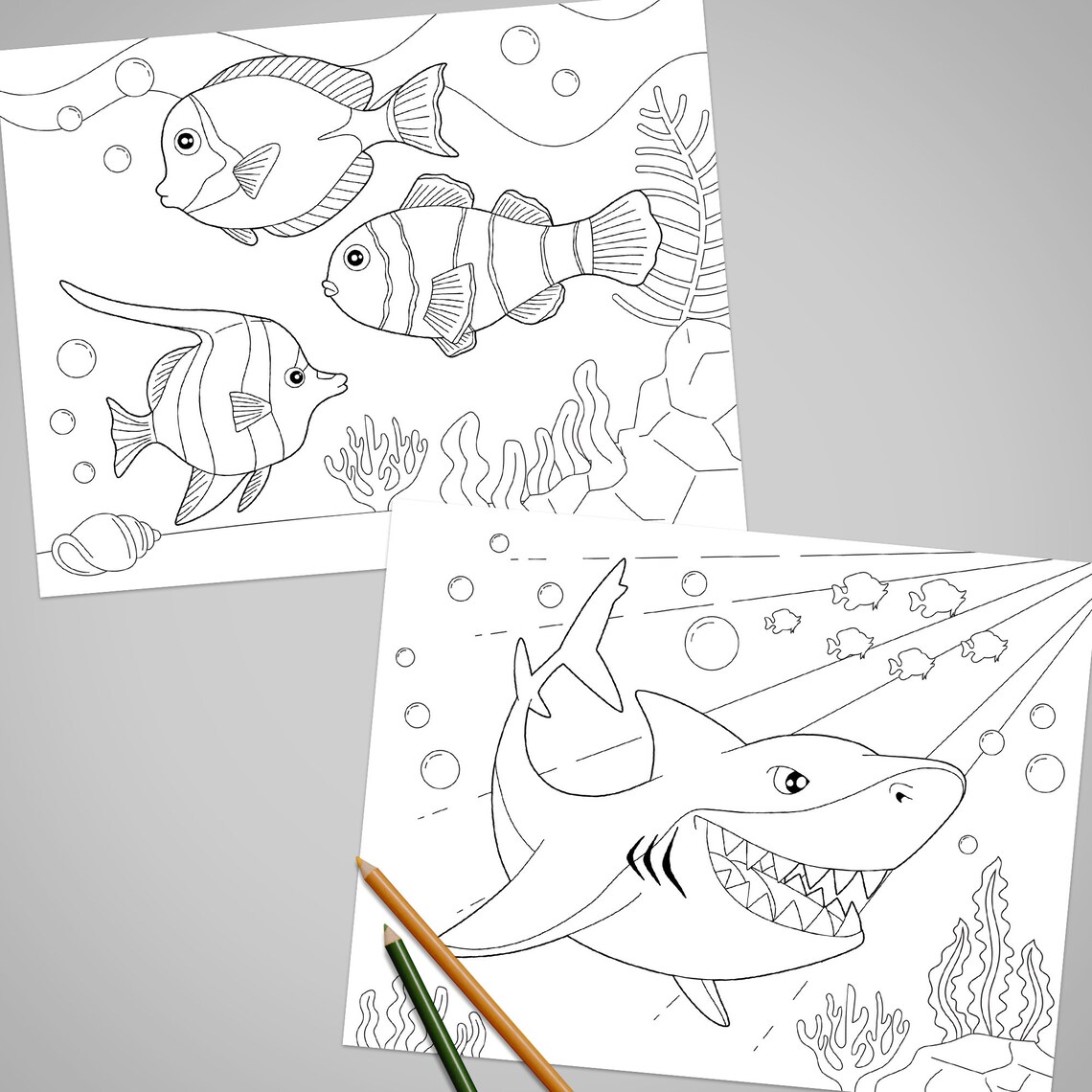 15 Sea Animals Coloring Book Ocean Animal Coloring Pages - Etsy