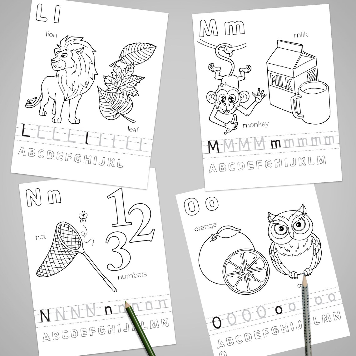 Alphabet Coloring & Tracing Sheet From A to Z 52 Pages for Pre-school ...