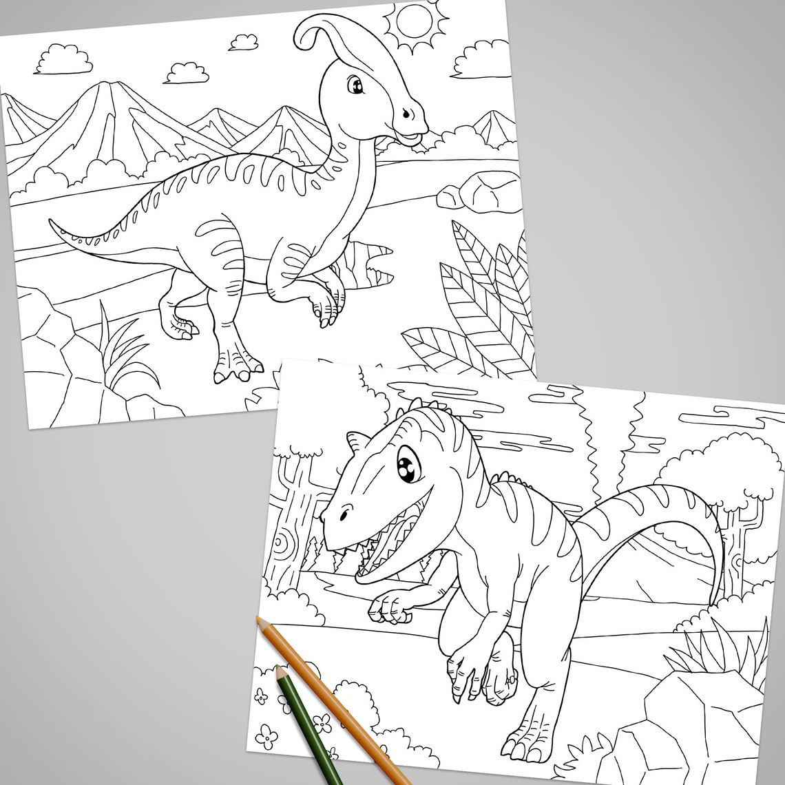 15 Dinosaurs Coloring Book Printable Art for Kid and Teens - Etsy