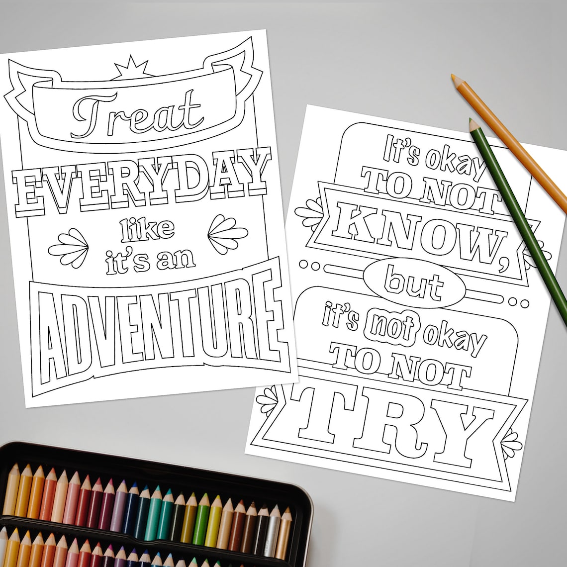 20 Growth Mindset Coloring Book, Motivational Quotes Coloring Pages ...