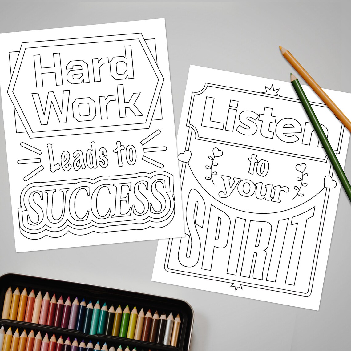 20 Growth Mindset Coloring Book, Motivational Quotes Coloring Pages ...
