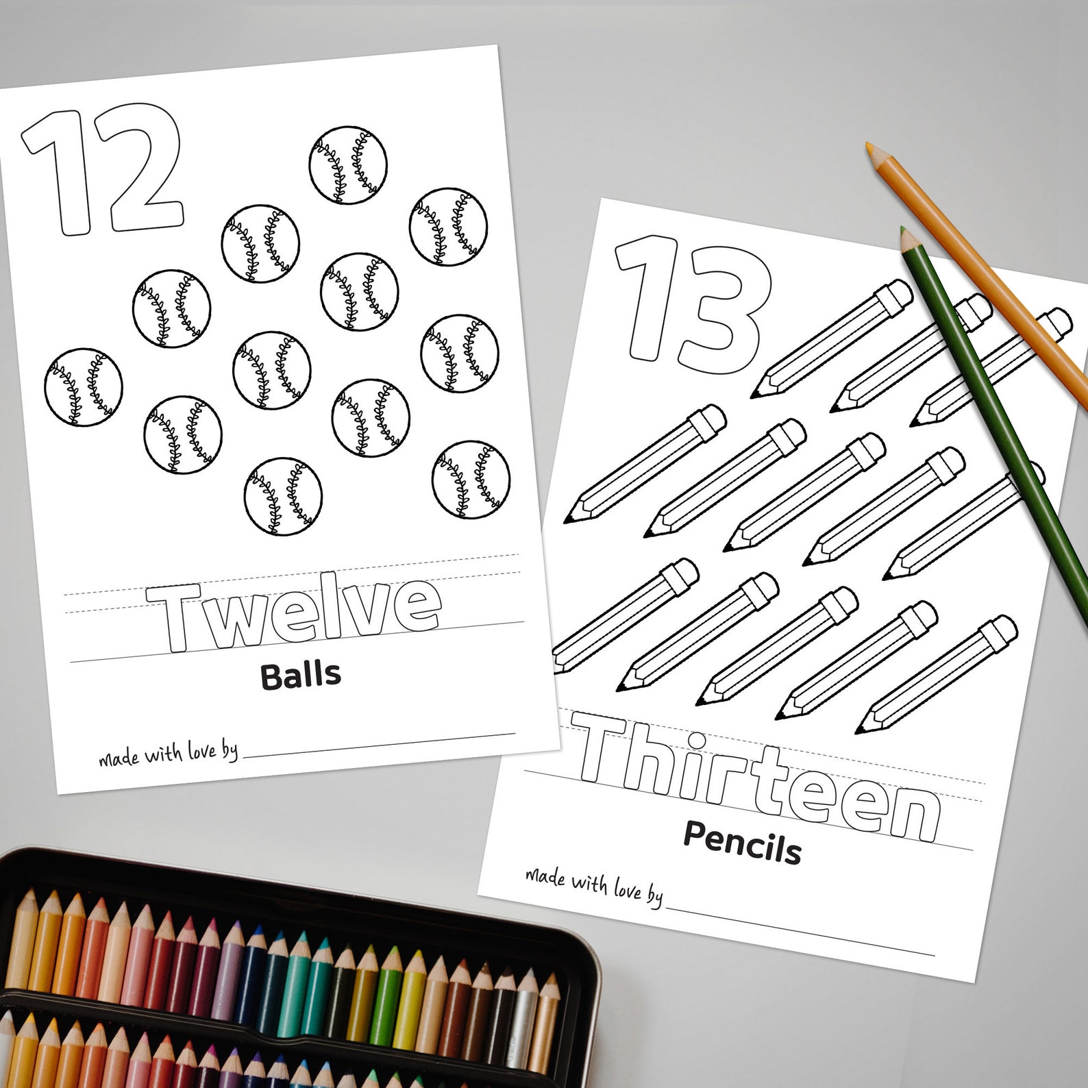 Baby's First 123 Book, Baby Shower Activity, Numbers Coloring Pages ...