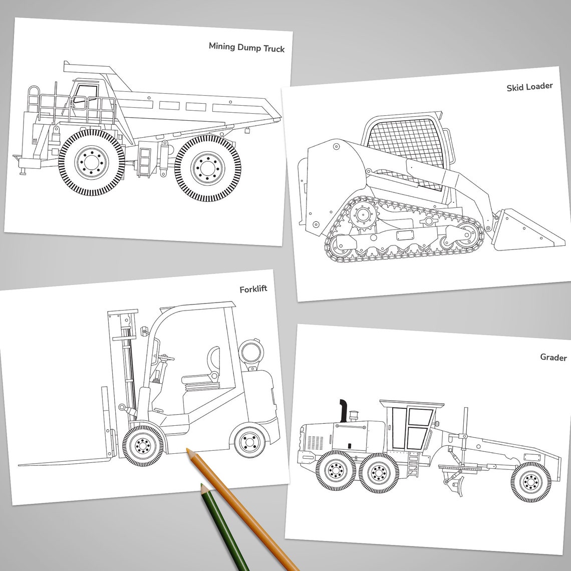 30 Vehicles Coloring Book, Cars, Trucks and Engines Printable Art for ...