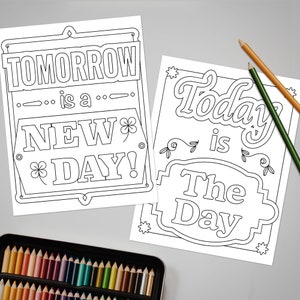 20 Growth Mindset Coloring Book, Motivational Quotes Coloring Pages ...