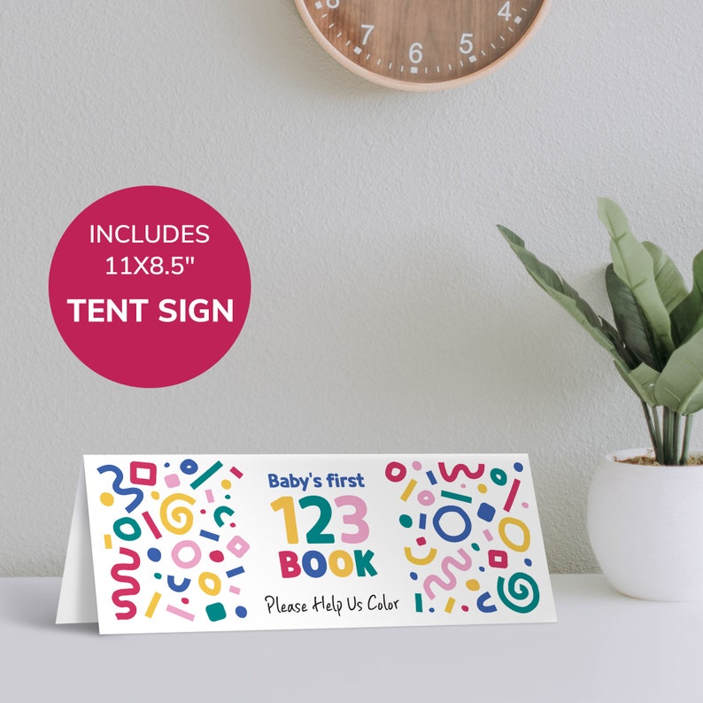 Baby's First 123 Book, Baby Shower Activity, Numbers Coloring Pages ...