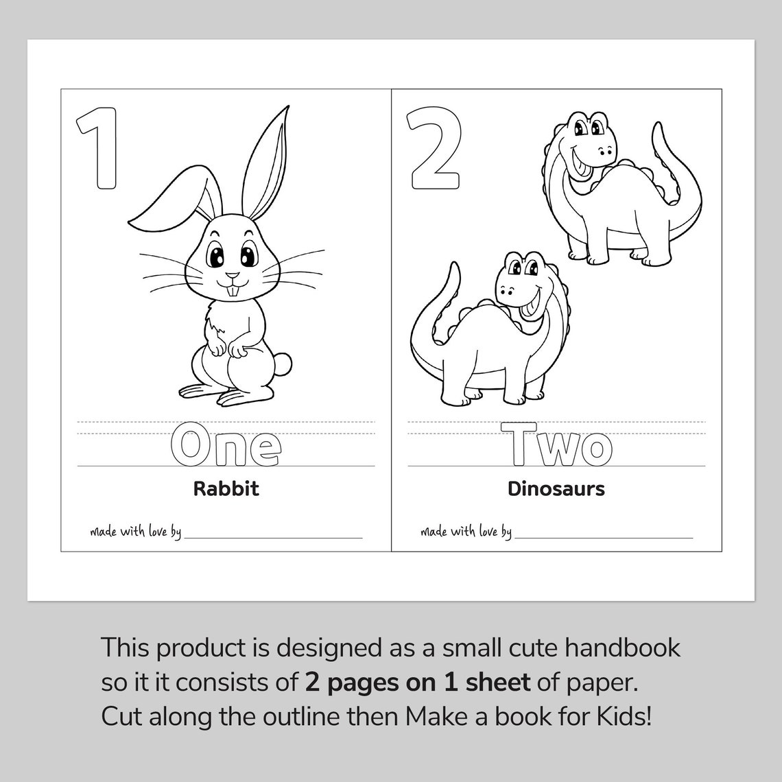 Baby's First 123 Book, Baby Shower Activity, Numbers Coloring Pages ...