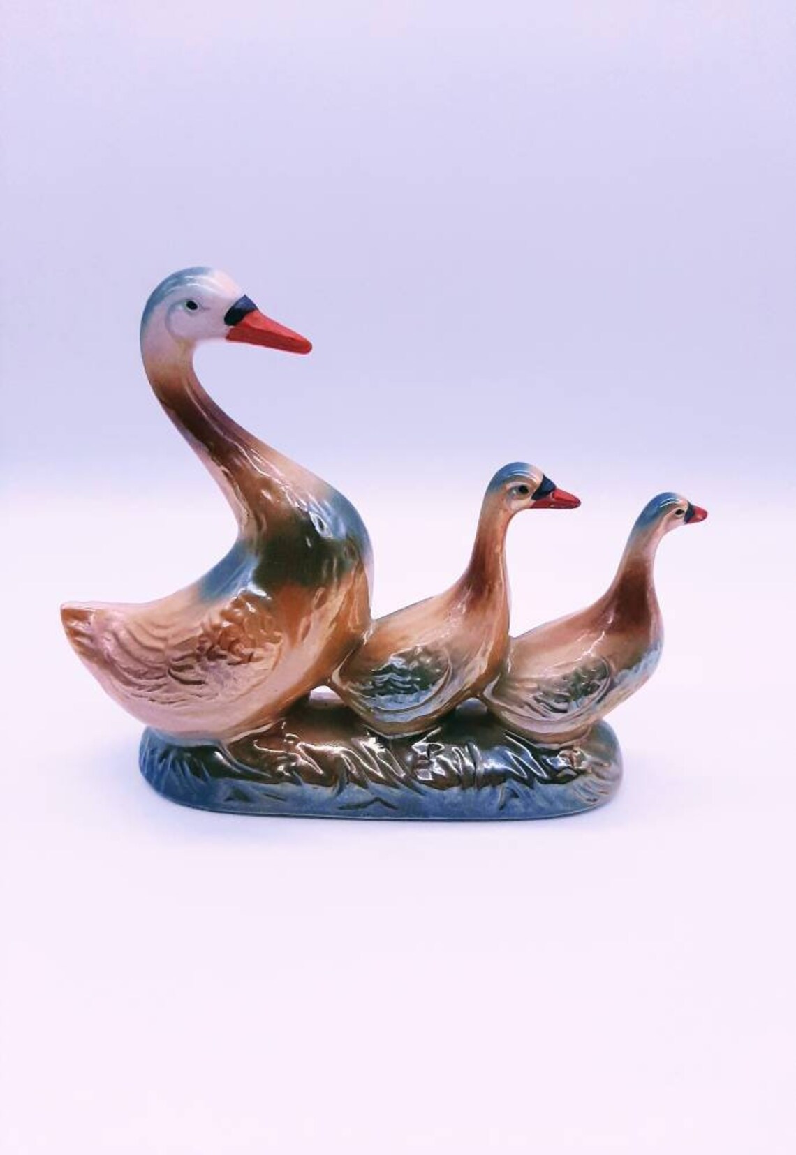 Vintage Ceramic Geese and Goslings Walking in a Line - Etsy