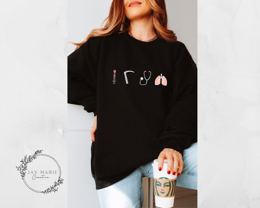 Respiratory Therapist Essentials/ RT Sweater/ Lungs/ Laryngoscope ...